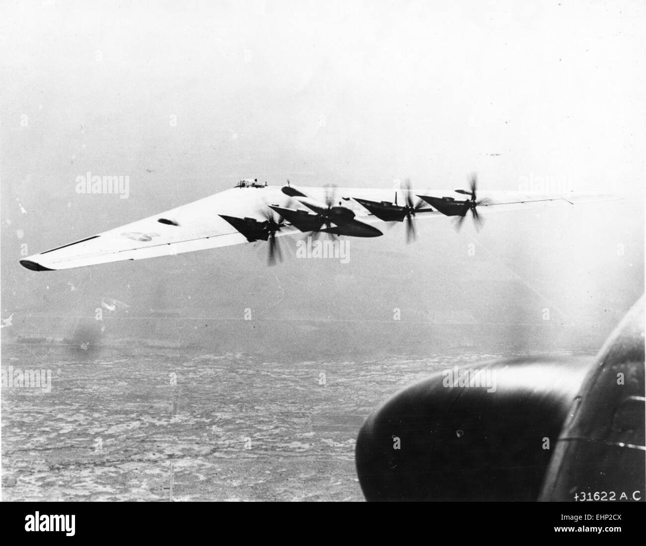 Photograph of a B-35 aircraft, a strategic bomber used by the US Air ...