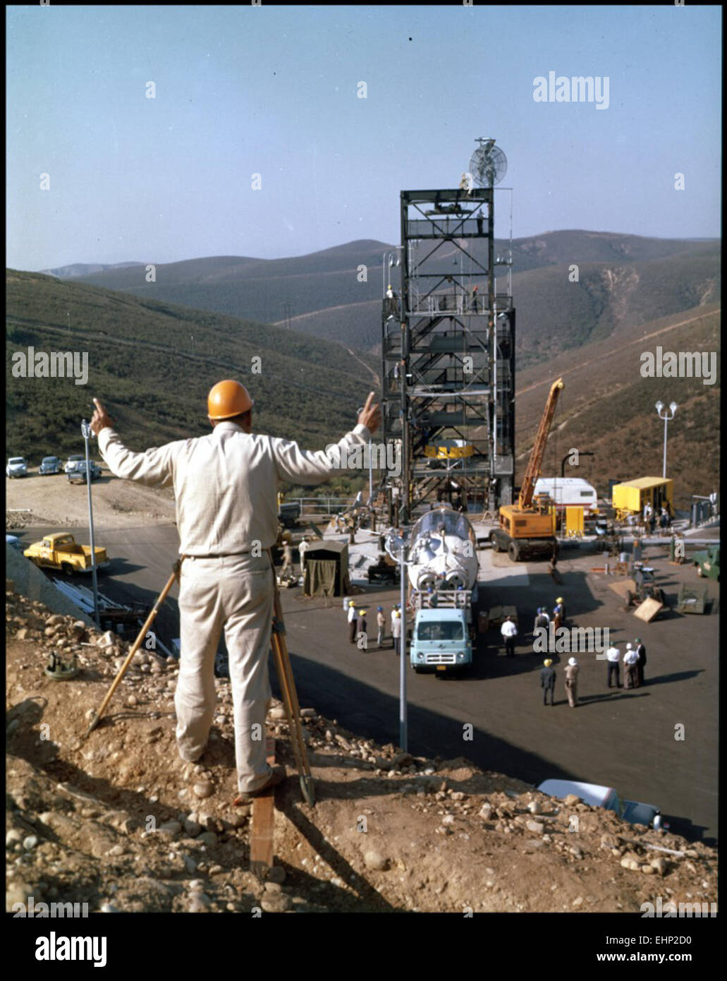 A photograph of the first test vehicle for the Centaur program, taken ...