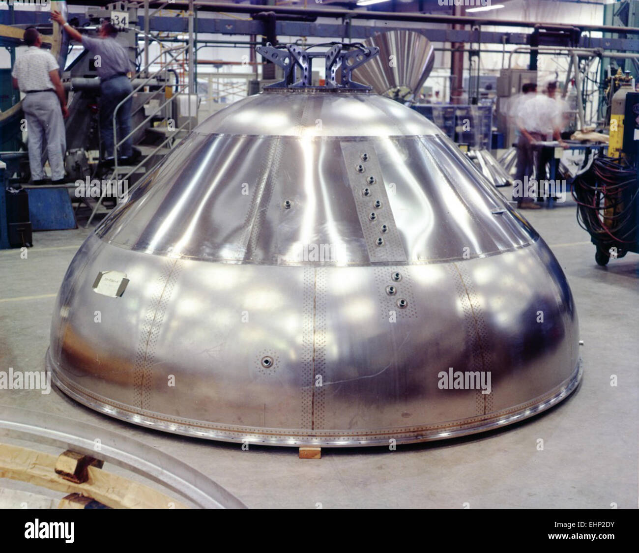 A photograph documenting the manufacturing and assembly process of the ...