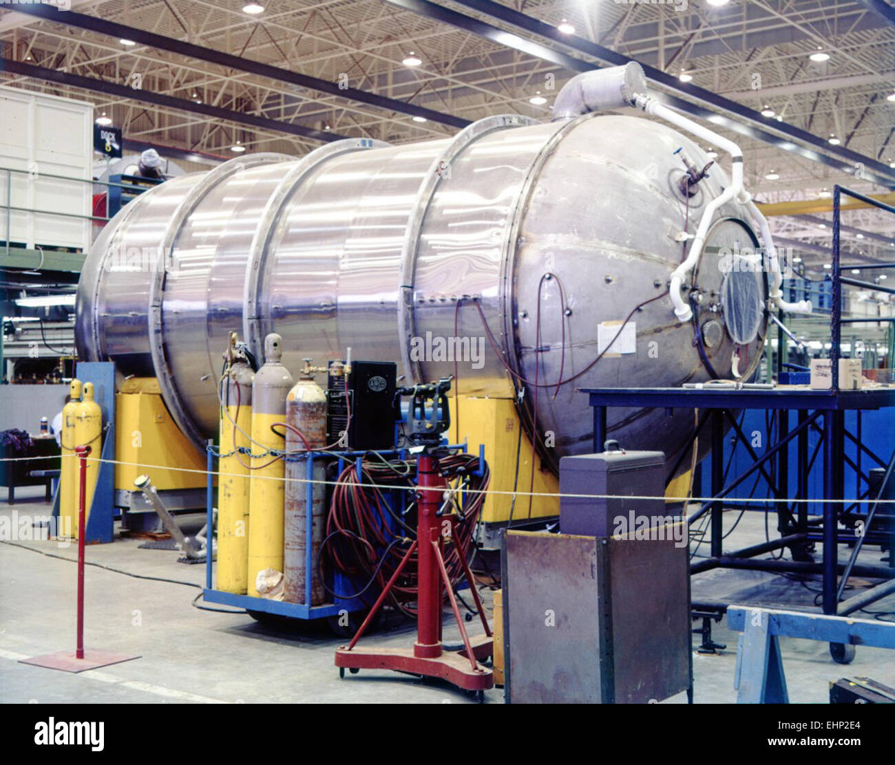 This photograph shows the assembly of a Centaur Tank section at Centaur ...