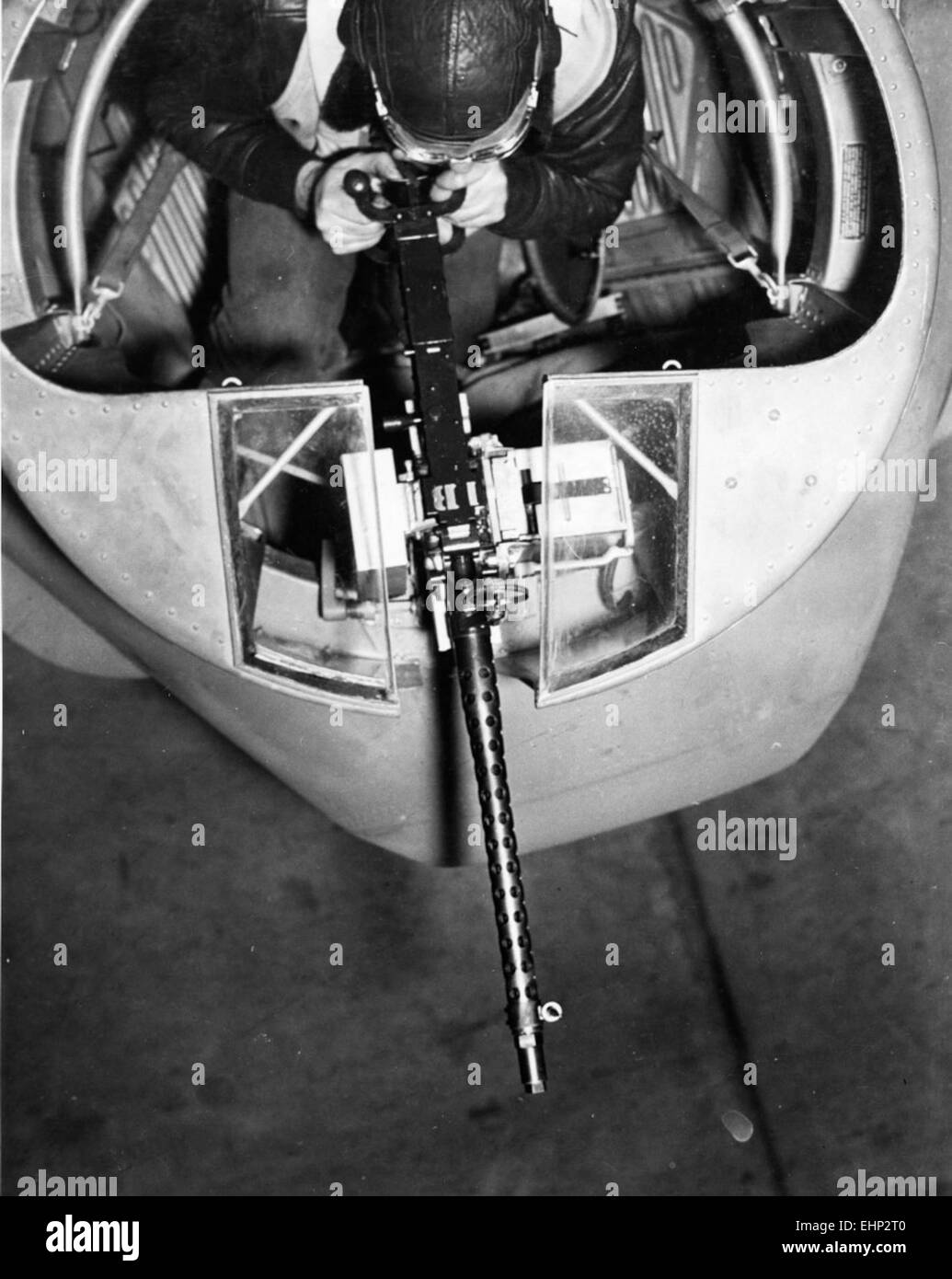 A photograph of the bow gun position of a Consolidated PBY-5 Catalina ...
