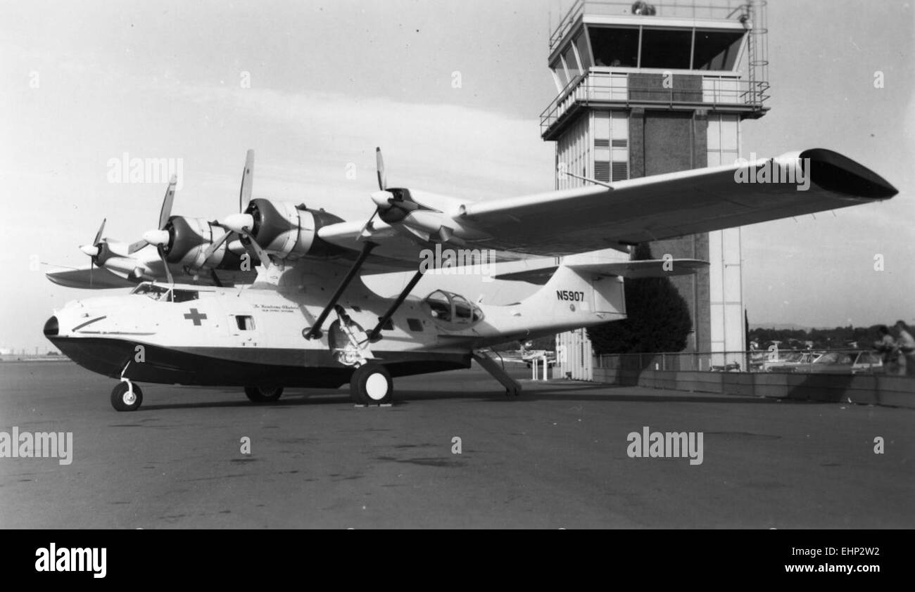 A photograph of the Consolidated PBY-5A Catalina amphibious aircraft ...