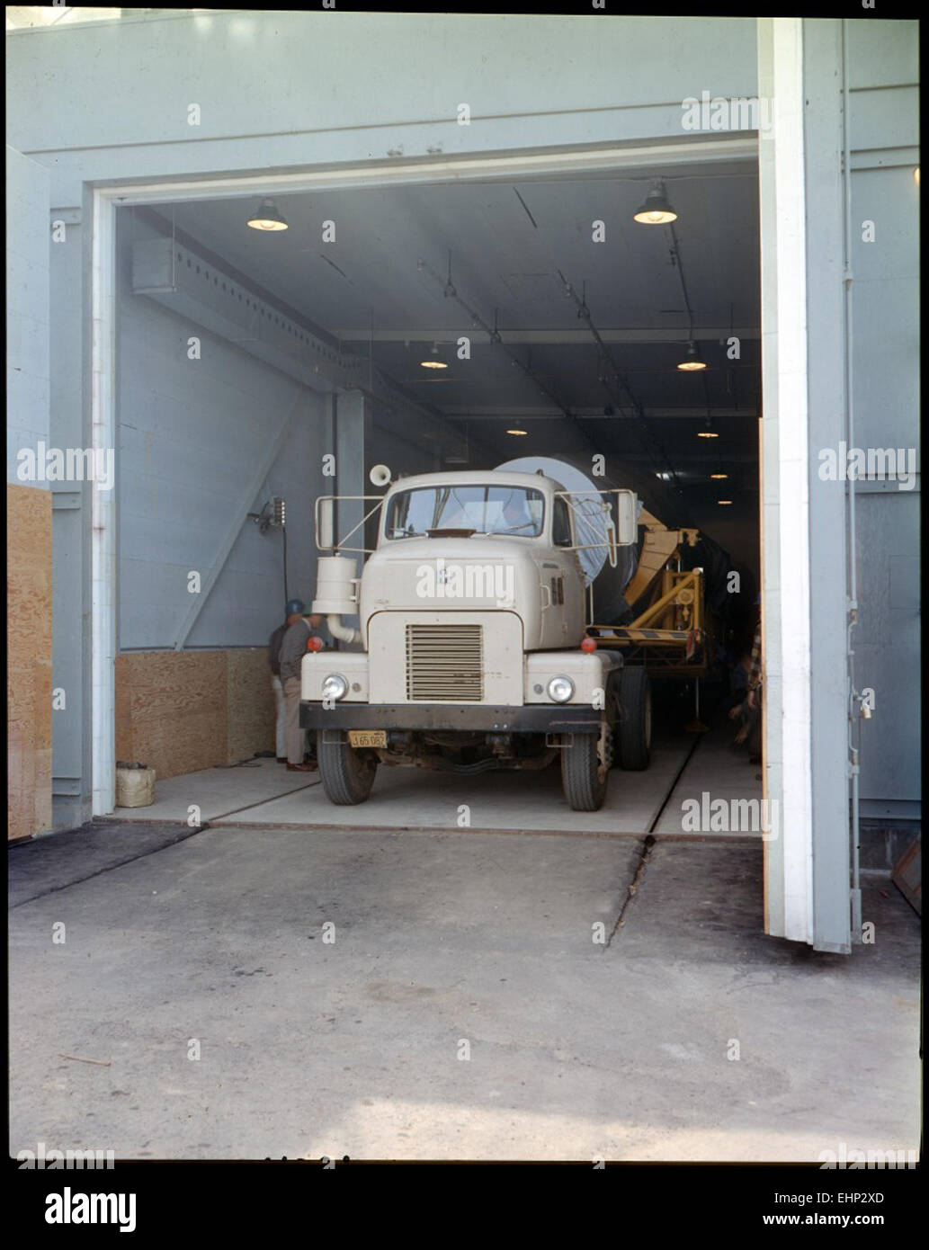 Image showing an environmental chamber at Pt Loma with a missile ...