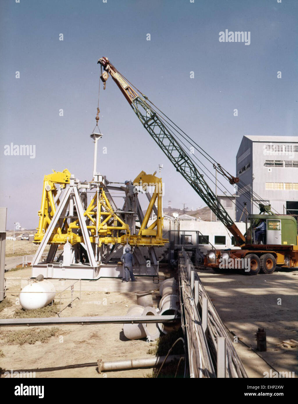 This photograph documents the testing of a missile launcher at Point ...