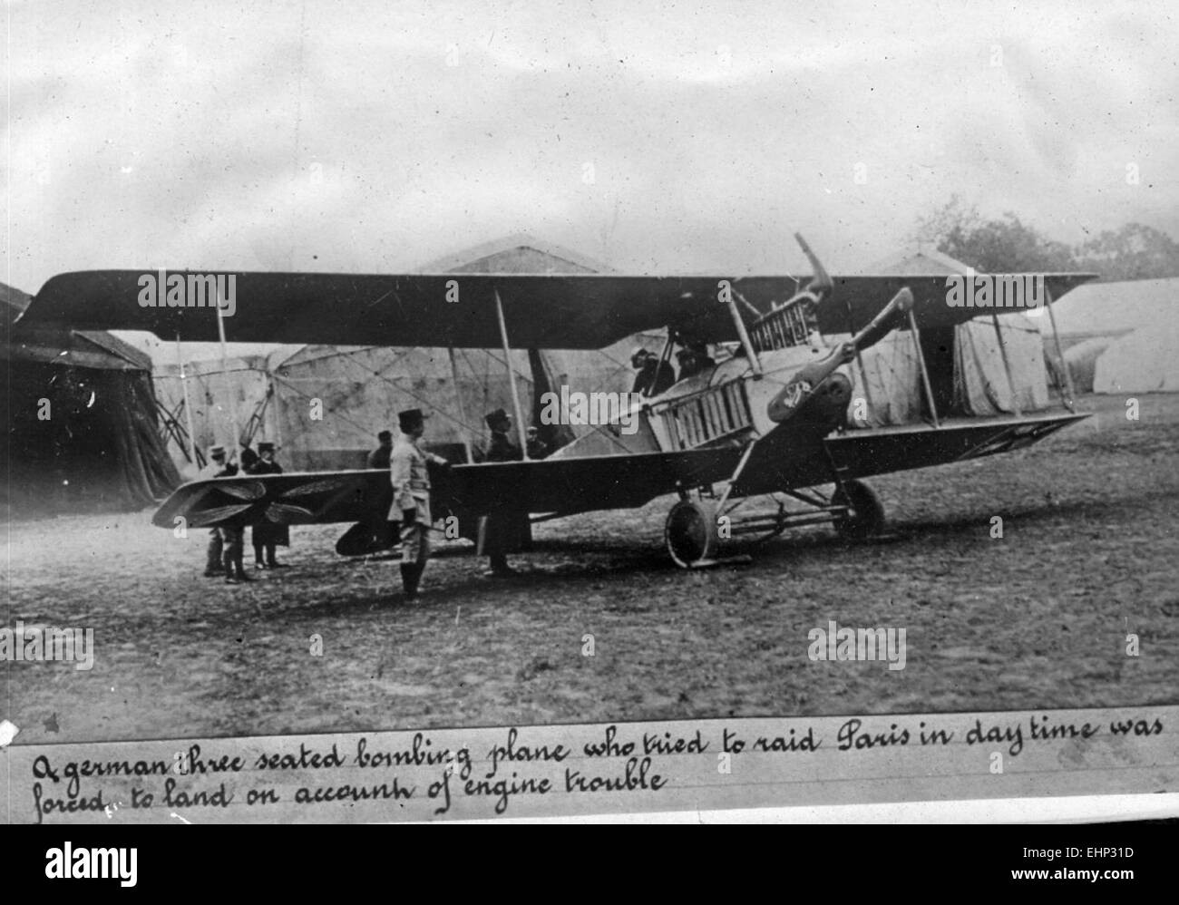 Photograph of the LVG BII two-seater aircraft, a German reconnaissance ...
