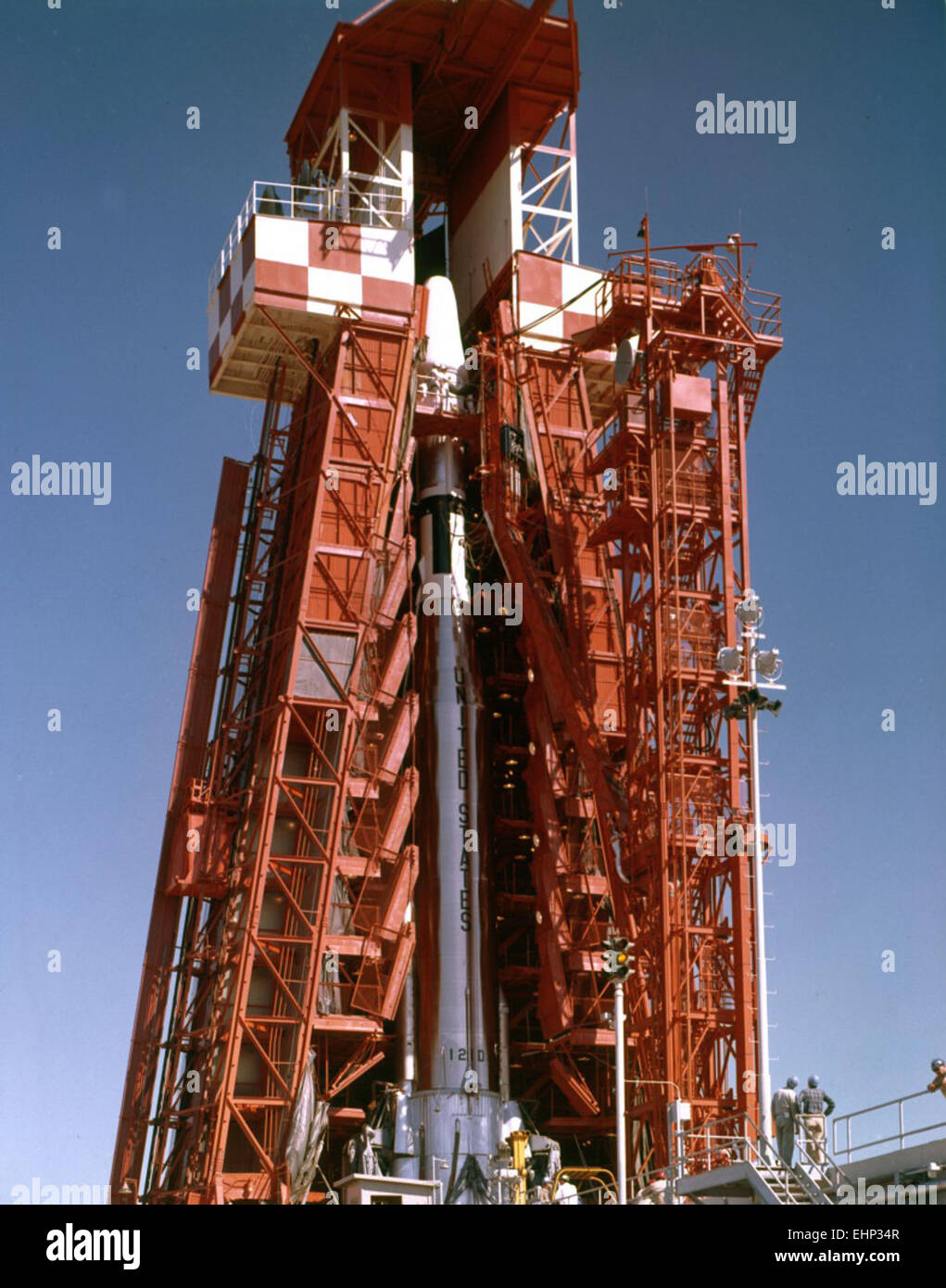 This image captures the Ranger 4 spacecraft on its launch pad before ...