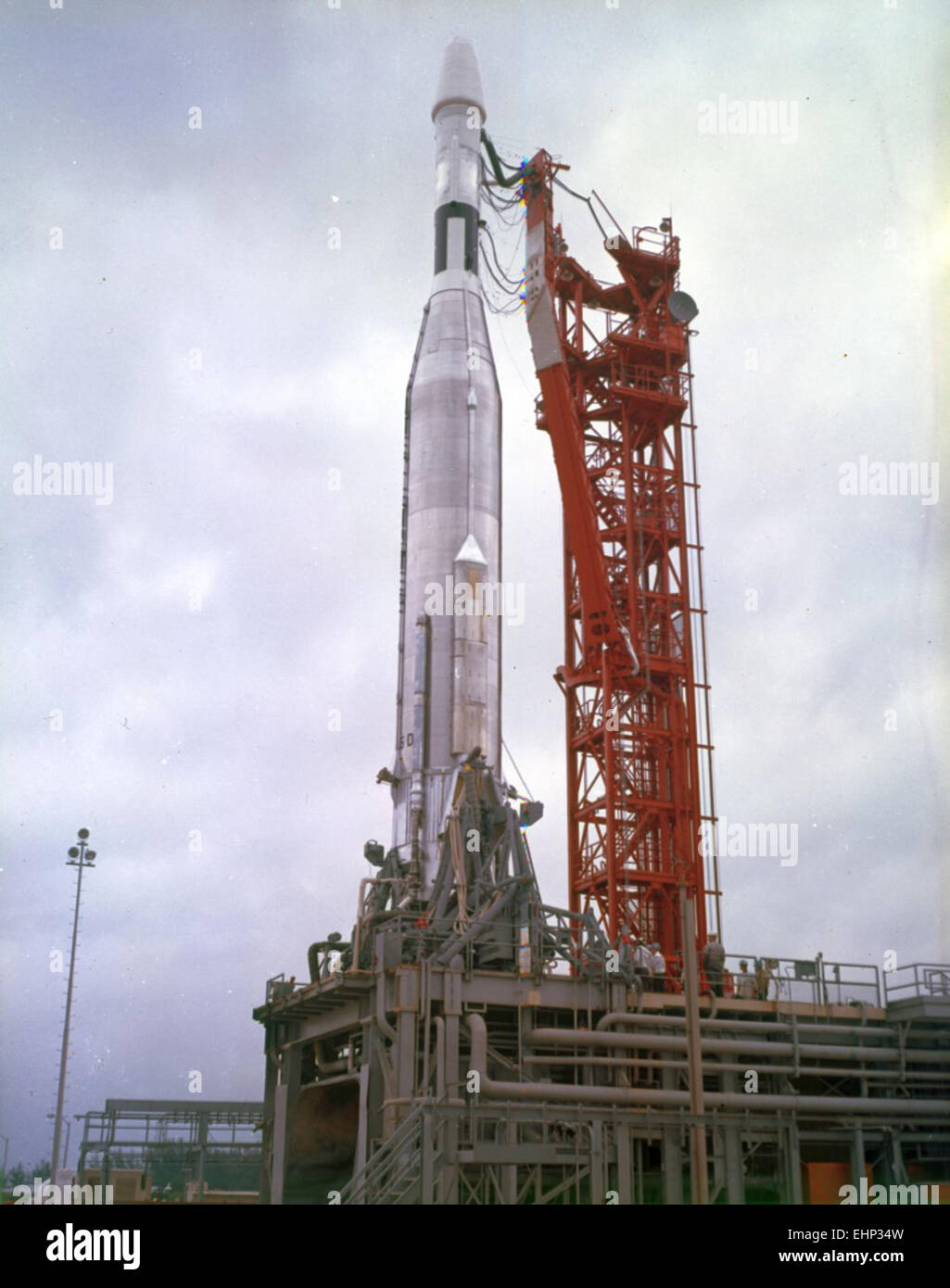 This image captures the Atlas-Centaur rocket with Ranger 5, a lunar ...