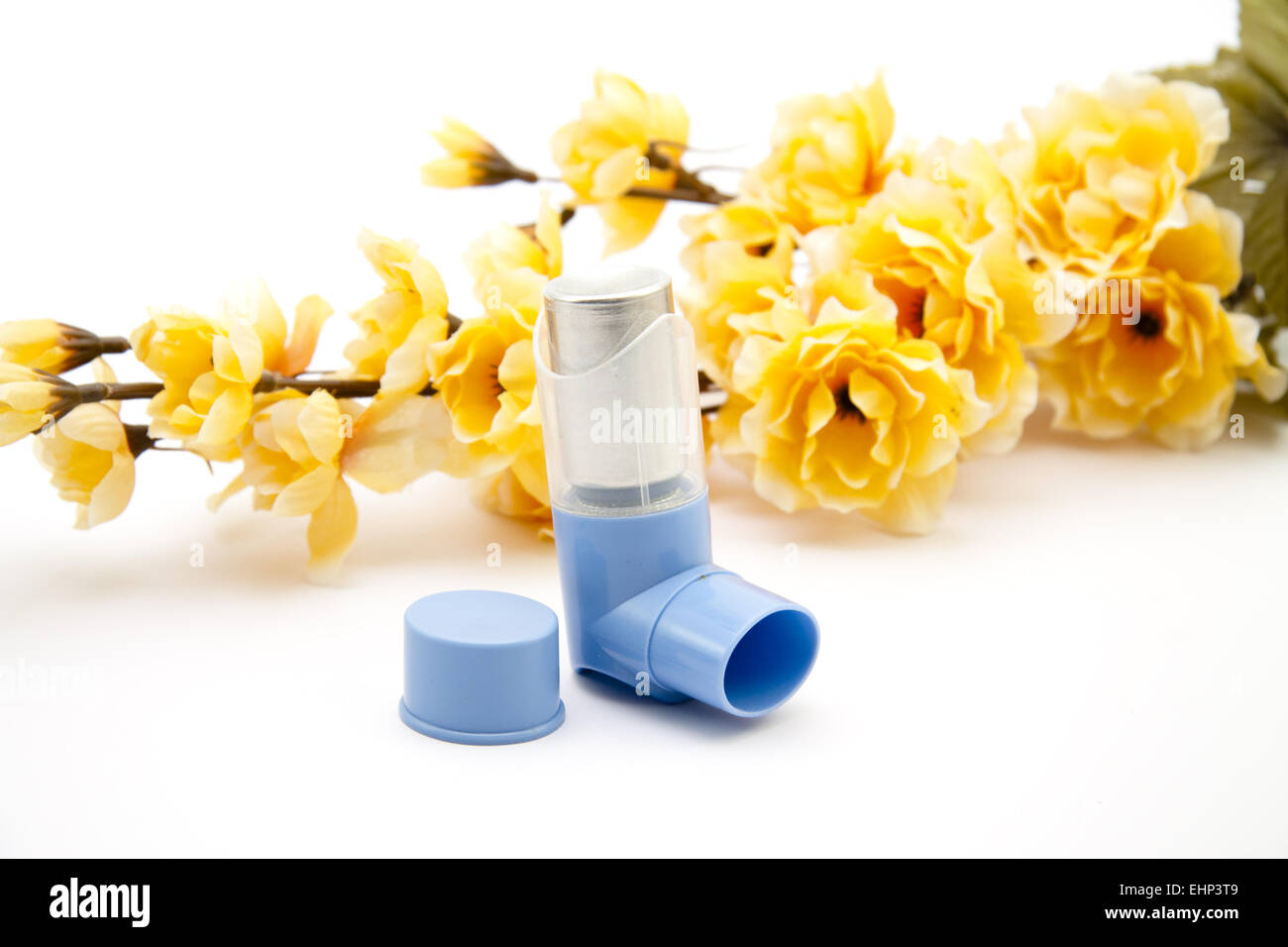 Inhaler with spray Stock Photo - Alamy