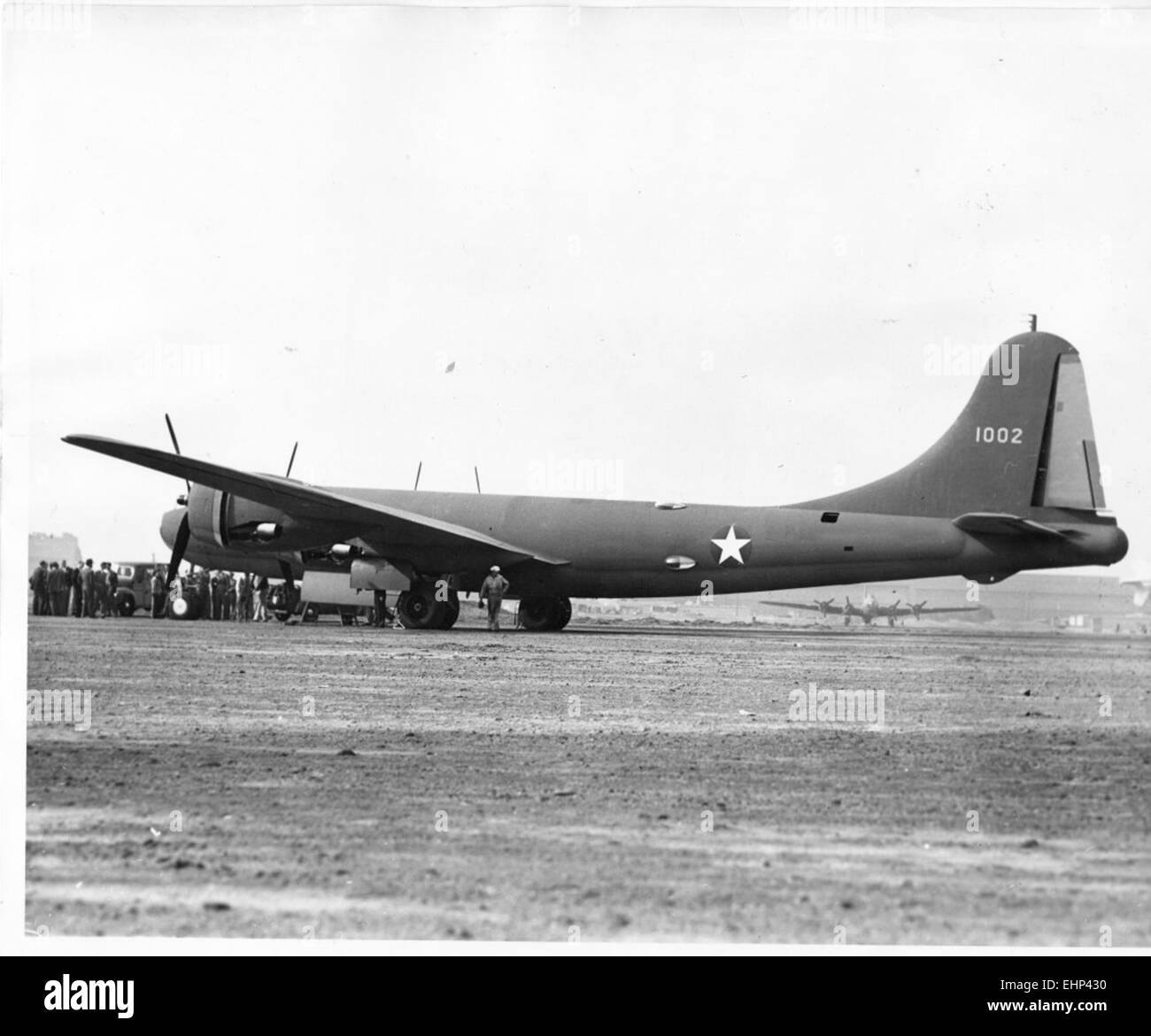 A photograph of the Boeing XB-29, an experimental heavy bomber ...