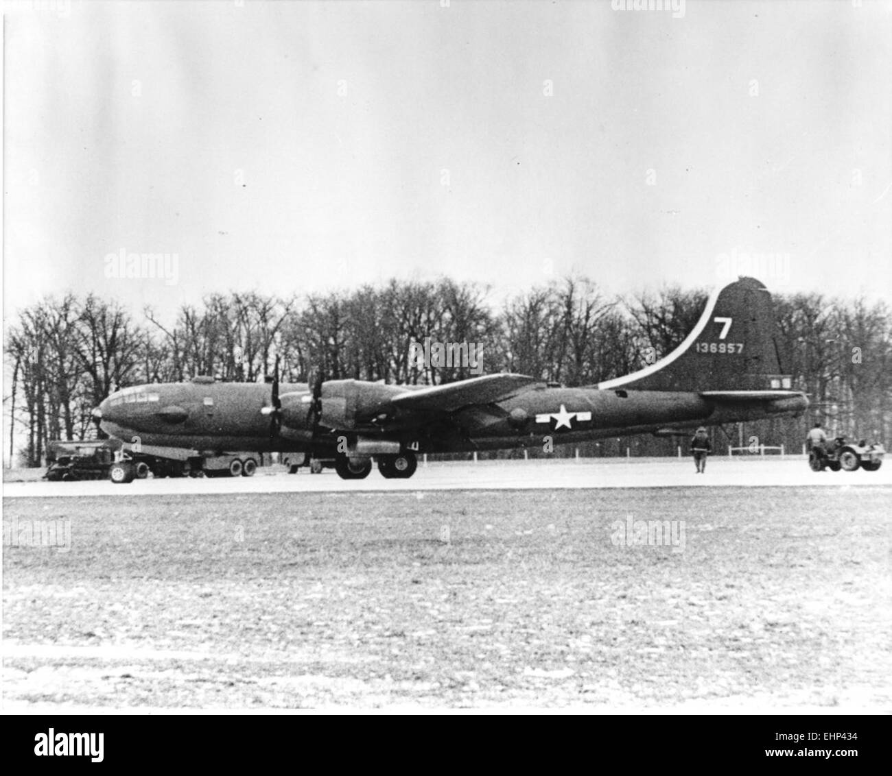A photograph of the XB-29 or YB-29, experimental bombers developed by ...