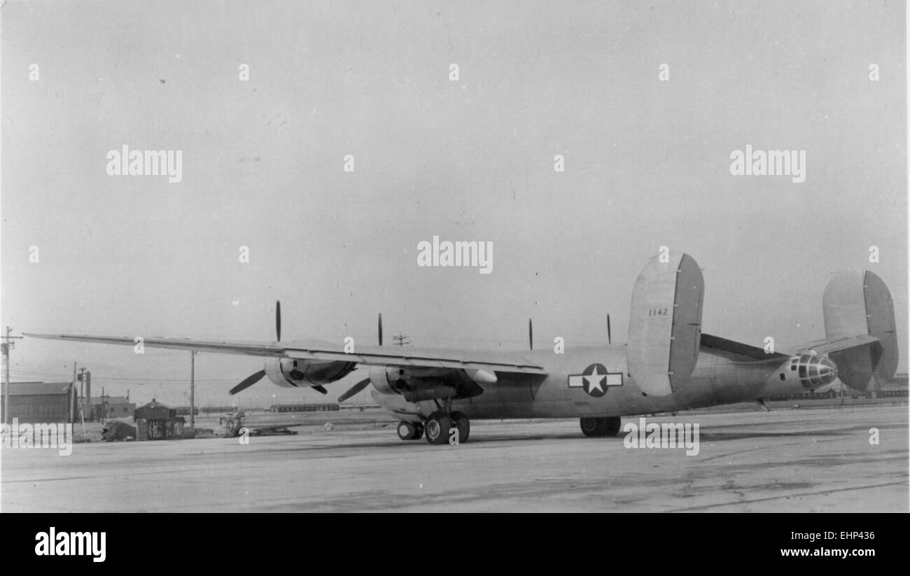 The XB-32, featuring a distinctive twin-tail design, photographed by ...