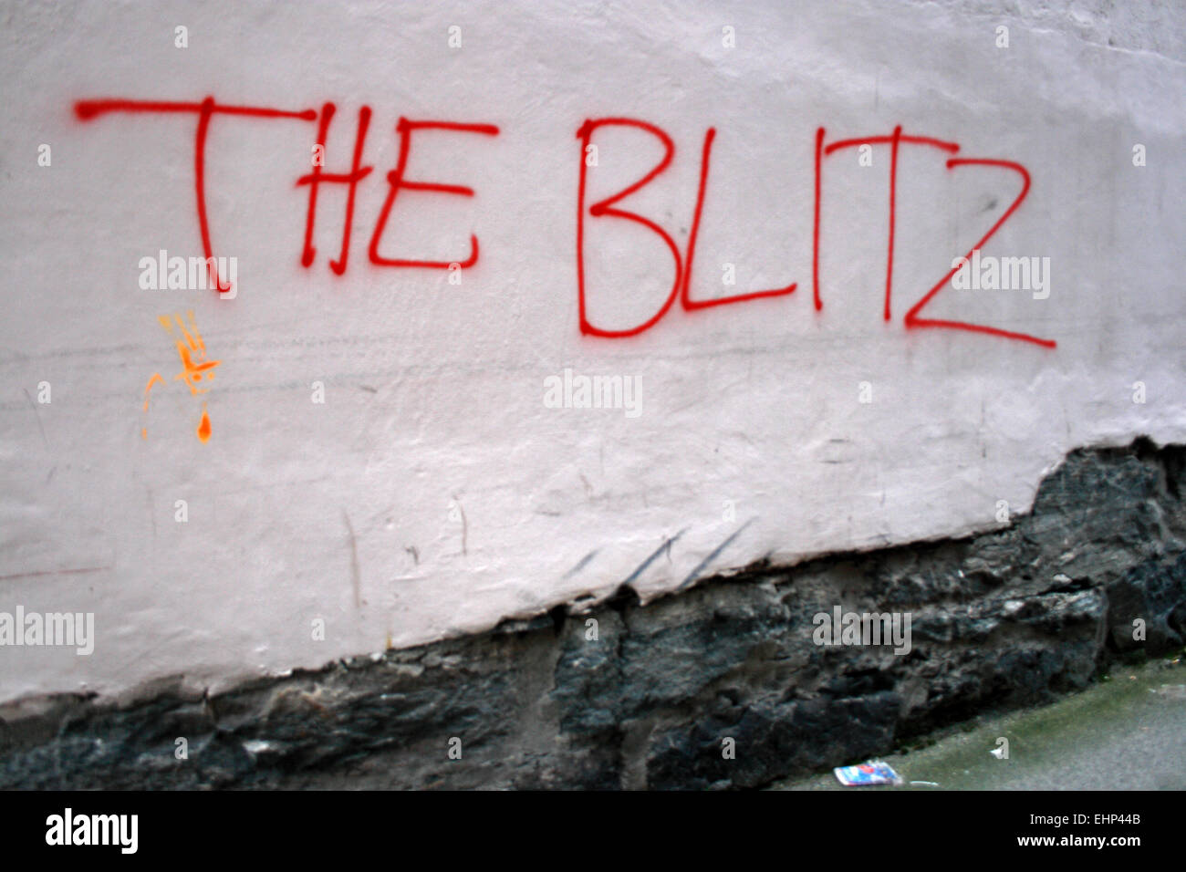 A graffiti with the words 'The Blitz' Stock Photo - Alamy