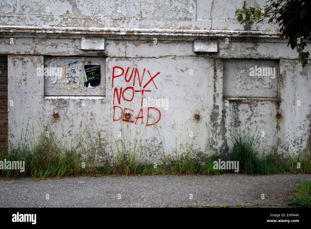 A graffiti, stating 'Punx Not Dead' Stock Photo - Alamy