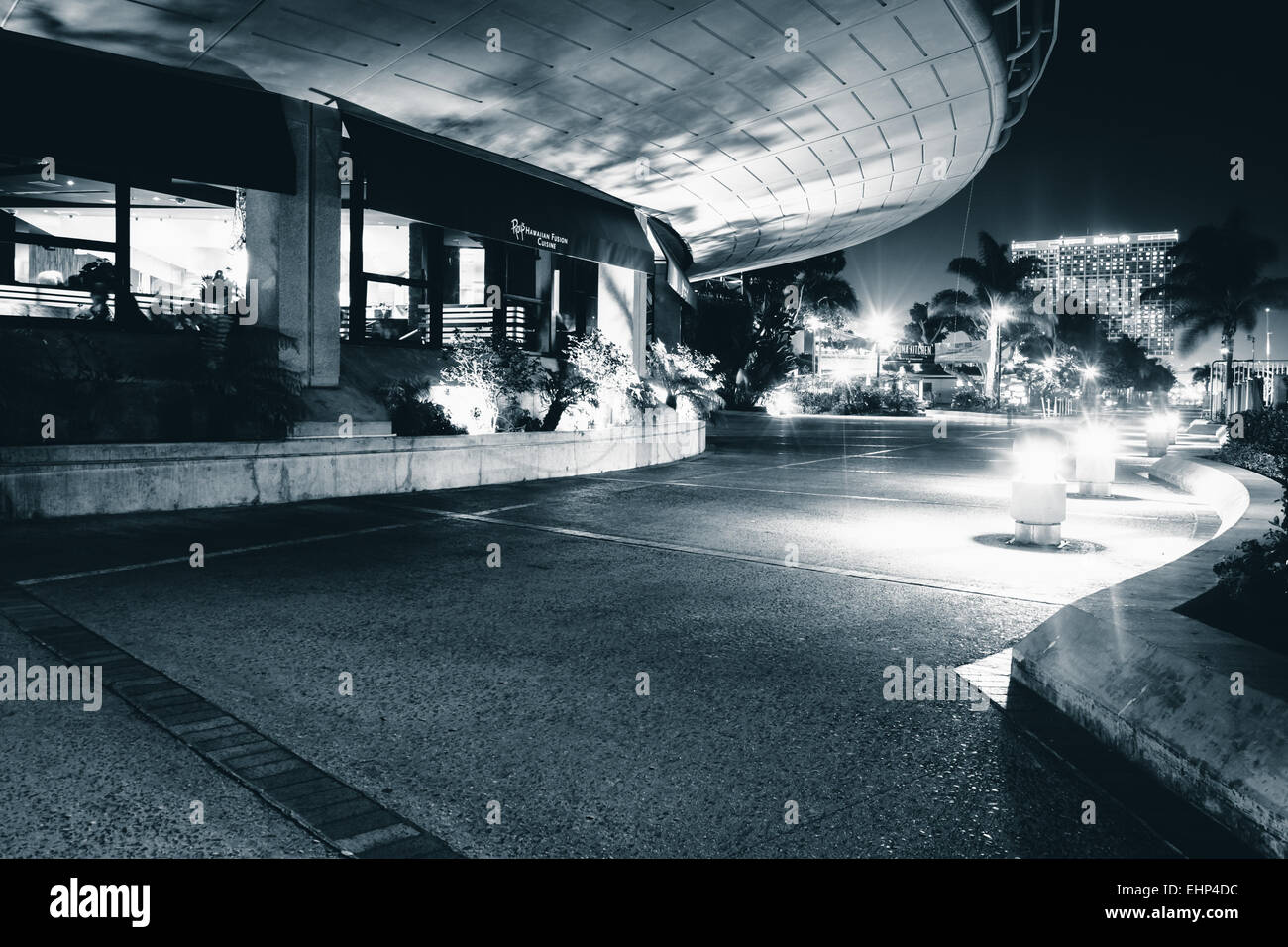 Waterfront promenade at night in San Diego, California Stock Photo - Alamy