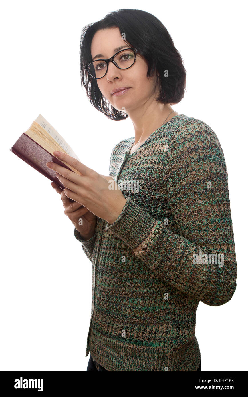 Woman reading a book Stock Photo - Alamy