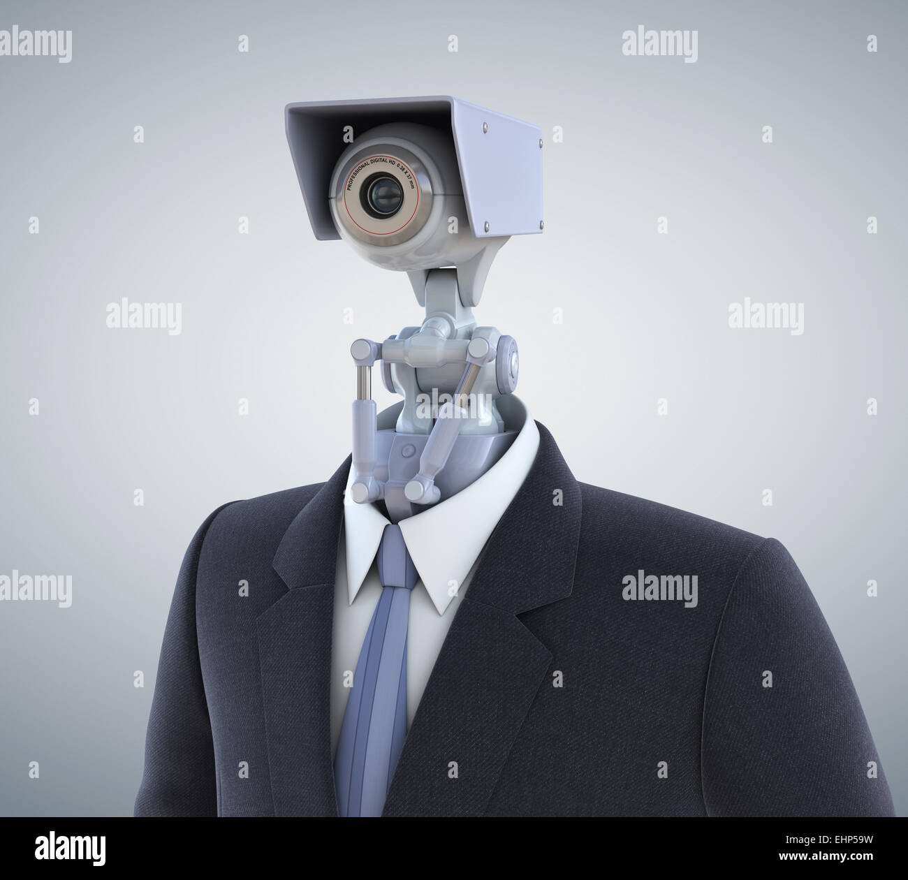 Automated surveillance camera. Clipping path included Stock Photo - Alamy
