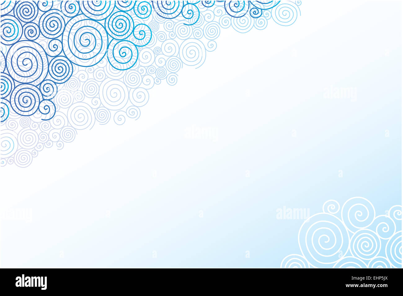 Doodle swirl clouds horizontal background Stock Photo - Alamy