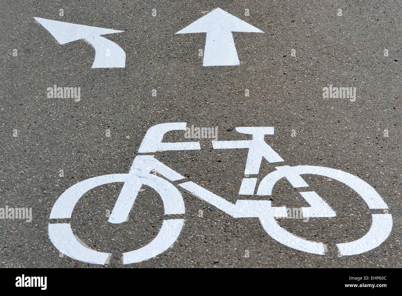 bike path marking Stock Photo - Alamy