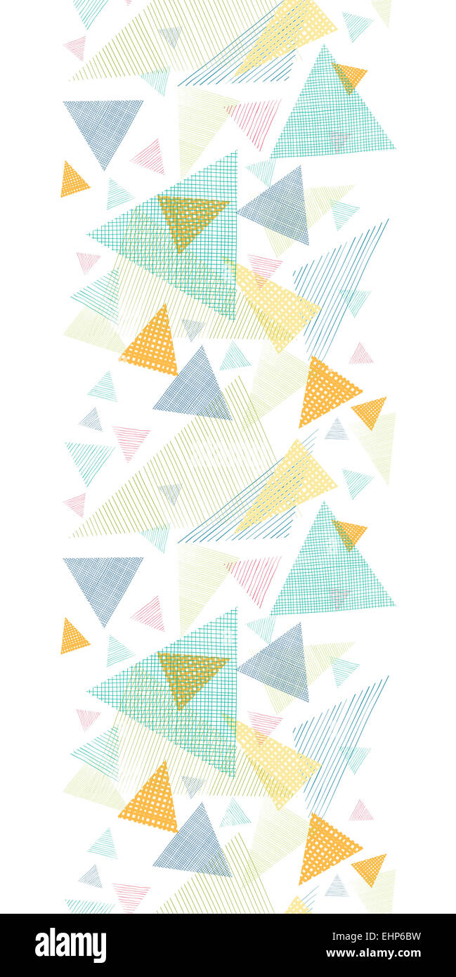 Abstract fabric triangles vertical seamless pattern background Stock ...