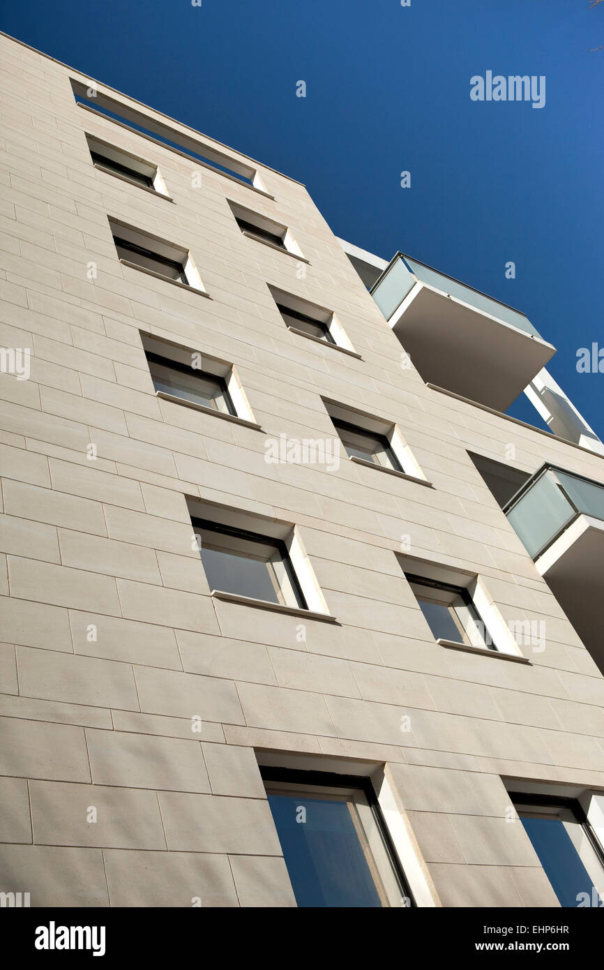 Facade of a modern building in town Stock Photo - Alamy