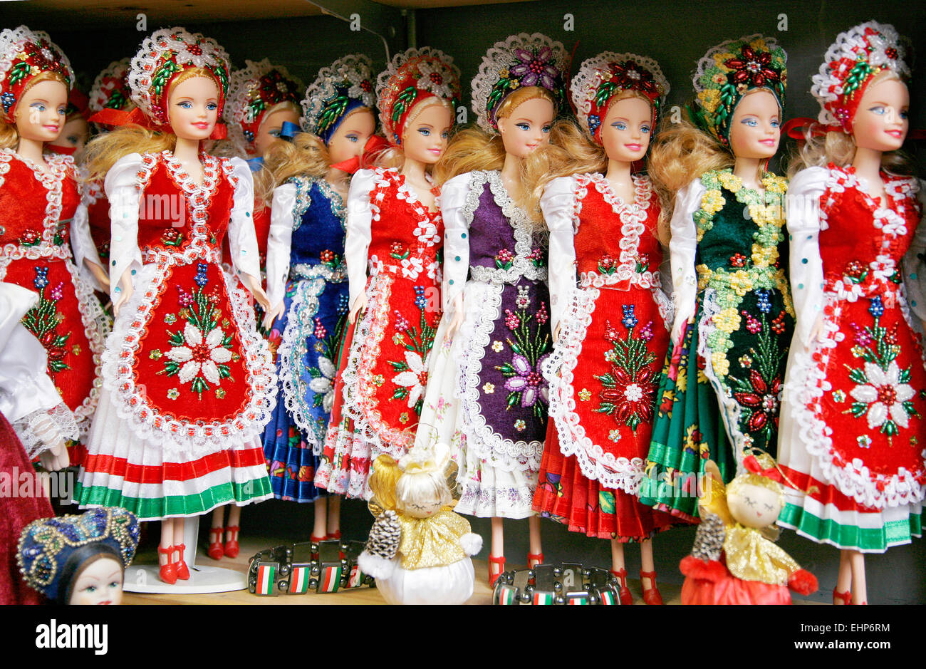 Traditional handmade toys puppets dolls in symbolic artistic dress ...