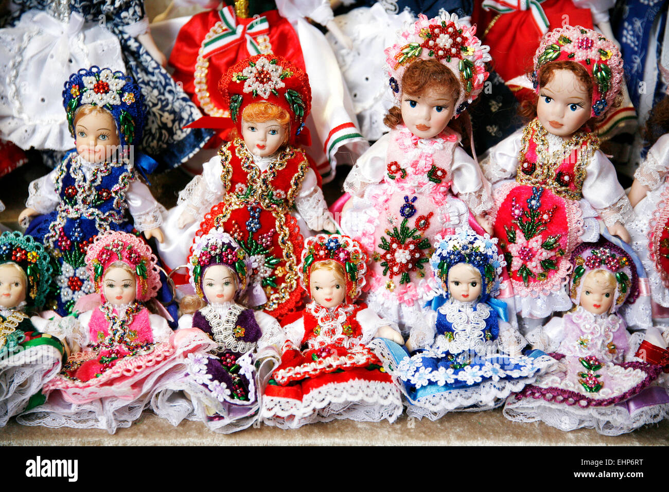 Traditional handmade toys puppets dolls in symbolic artistic dress ...