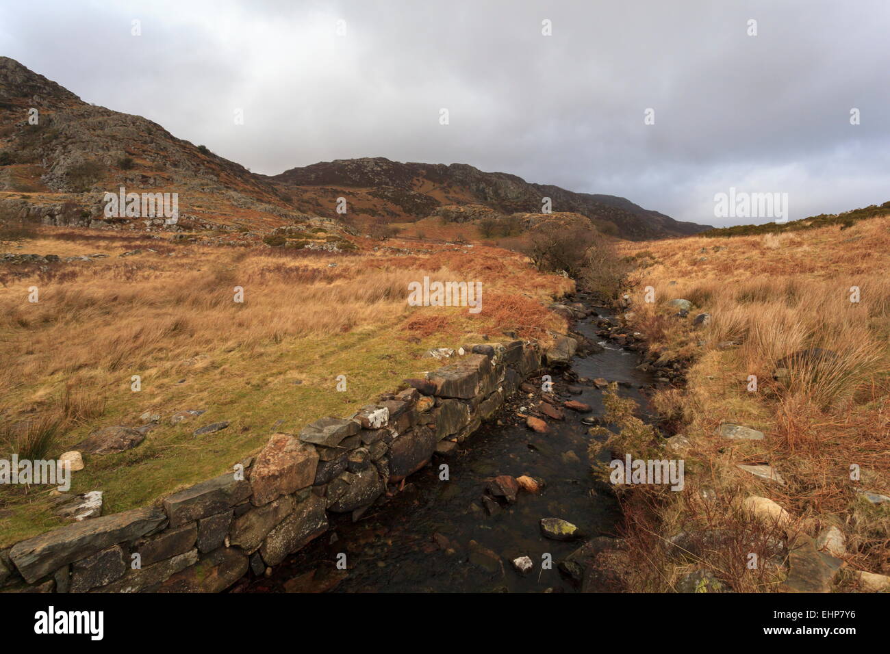 A Mountain stream passes near Clogwyn Mawr, Snowdonia Stock Photo - Alamy