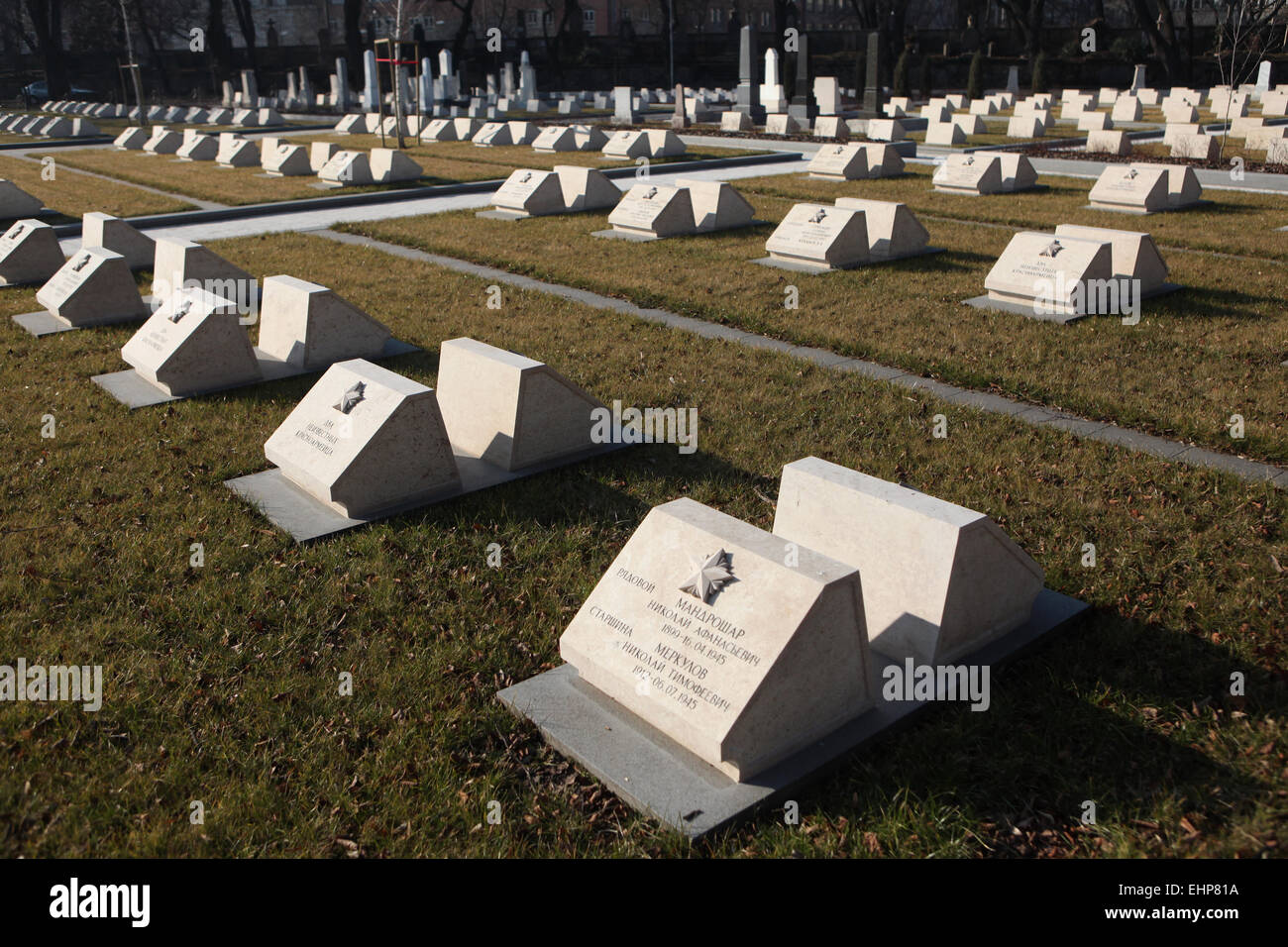Soviet War Memorial at the Kerepesi Cemetery in Budapest, Hungary ...