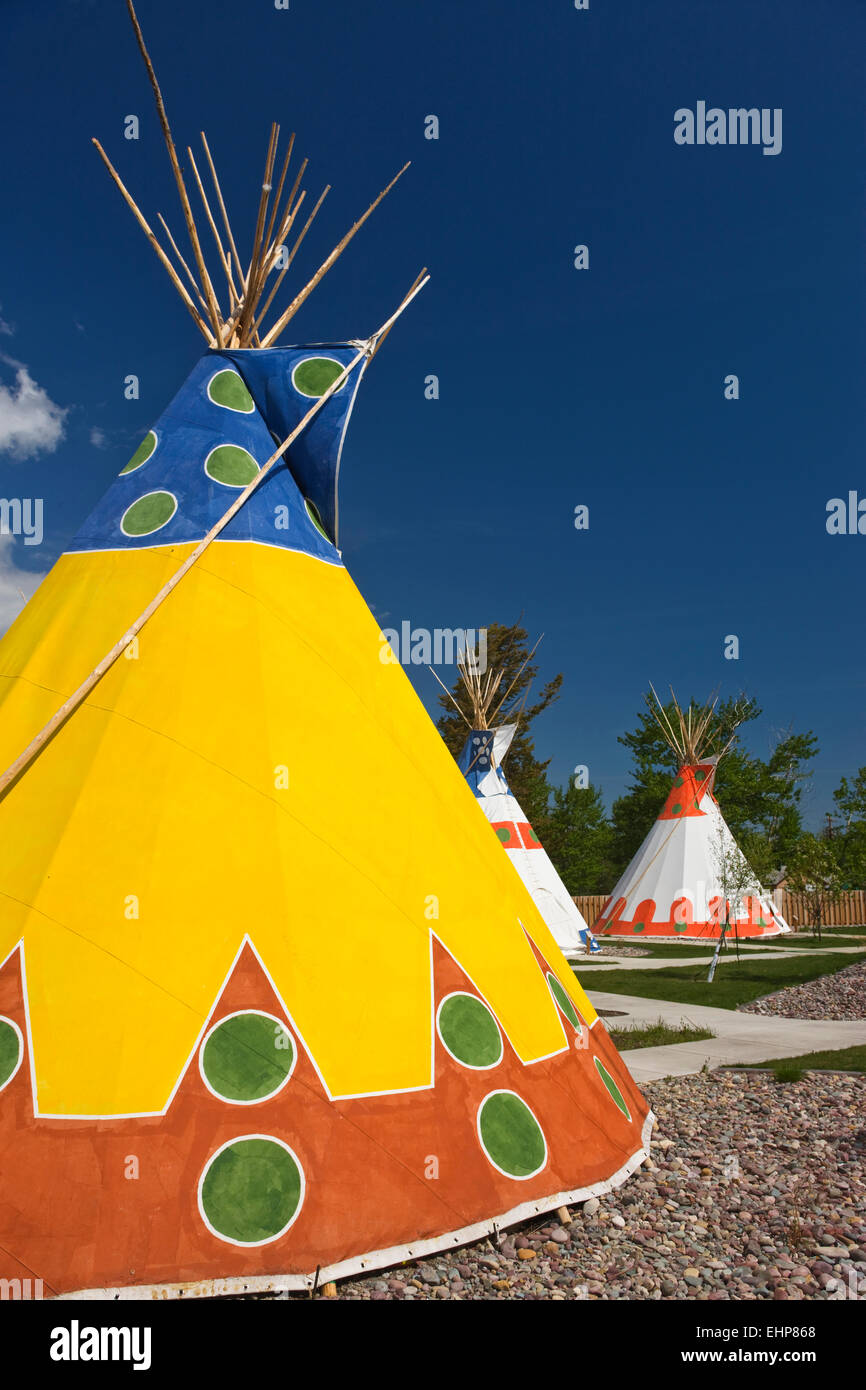 PAINTED NATIVE AMERICAN TEEPEES SAINT MARY LODGE RESORT SAINT MARYS ...