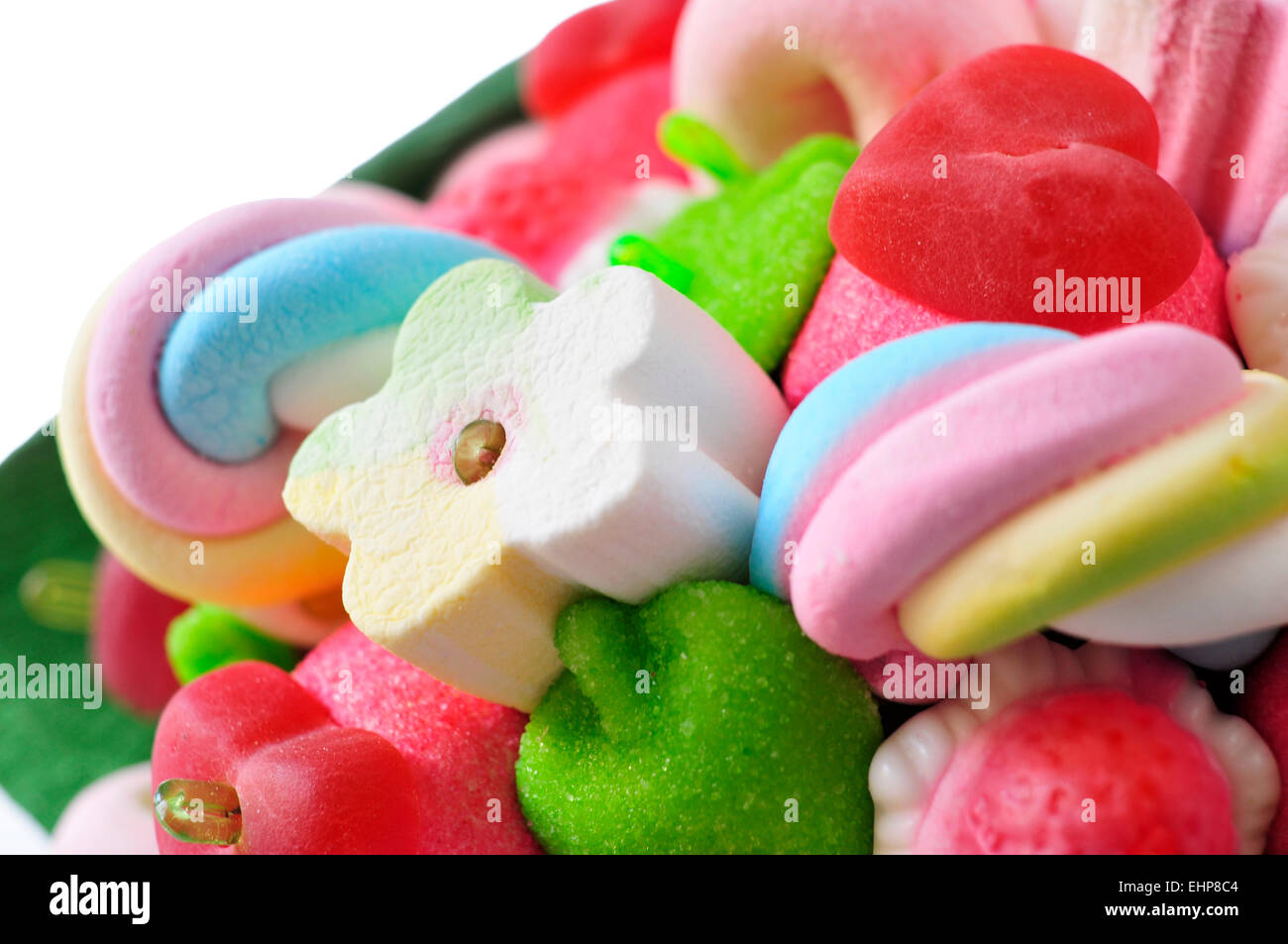 closeup of a colorful candy bouquet on a white background Stock Photo ...