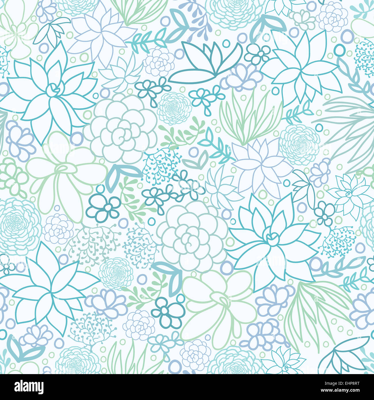 Succulent Plants Seamless Pattern Background Stock Photo - Alamy