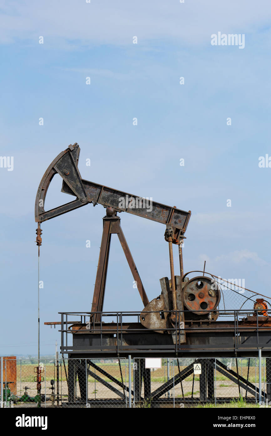 Operating oil and gas well detail Stock Photo - Alamy