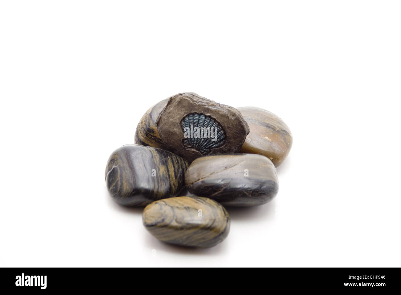 Stones with pattern Stock Photo - Alamy