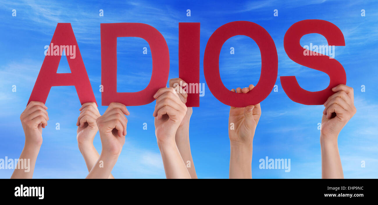 Many Caucasian People And Hands Holding Red Straight Letters Or ...