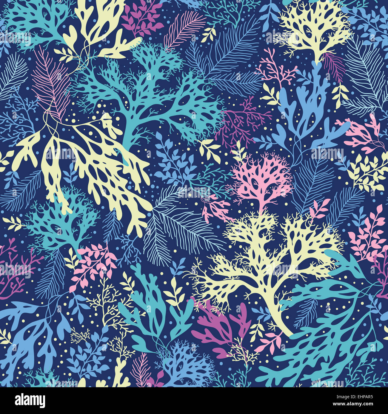Underwater seaweed seamless pattern background Stock Photo - Alamy
