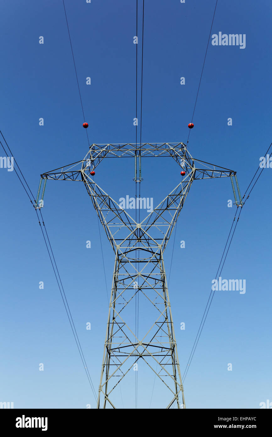 Detail of electricity pylon Stock Photo - Alamy