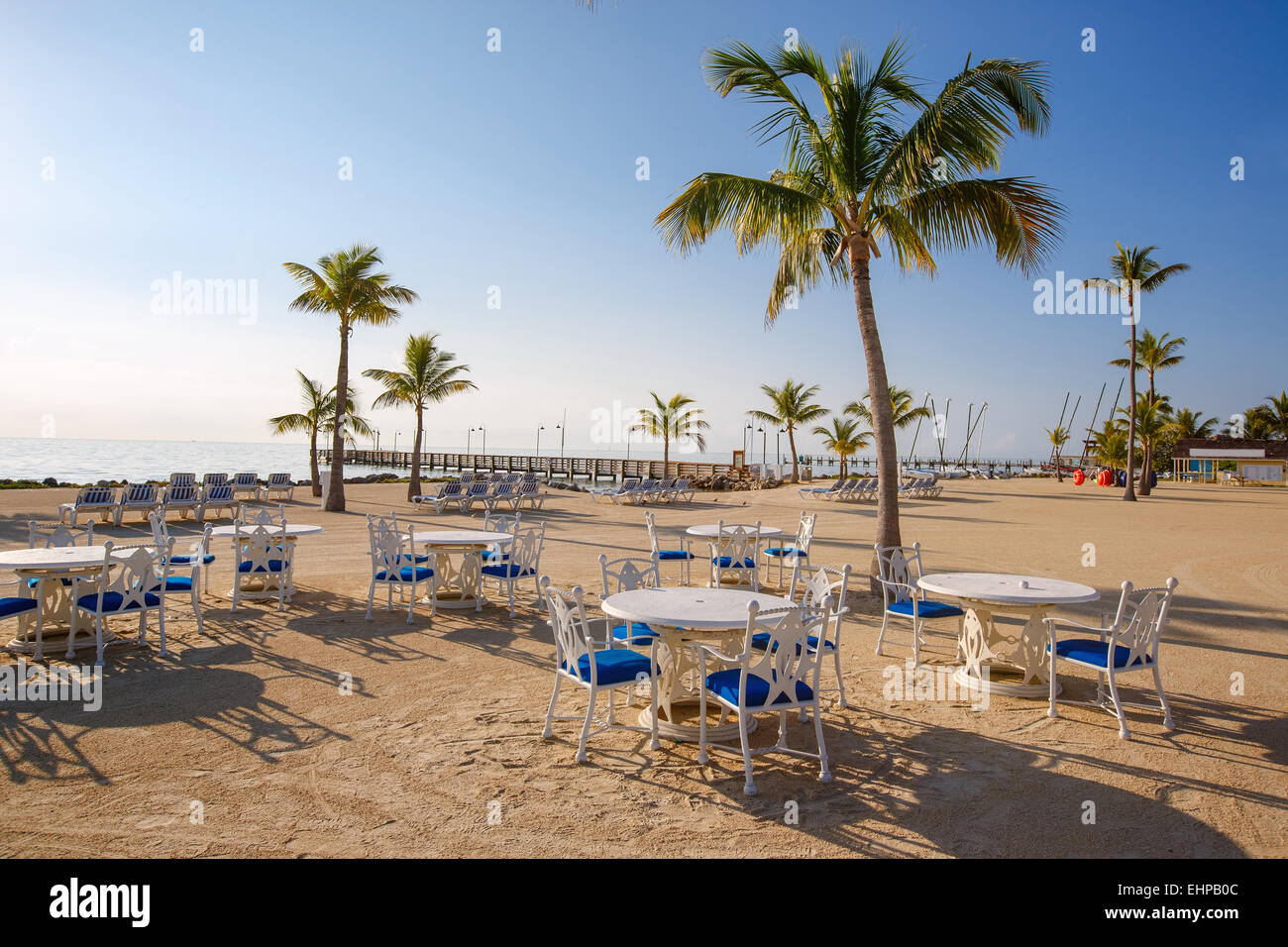 Cafe with beautiful view to the ocean Stock Photo - Alamy