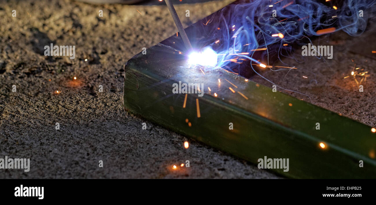 Iron Welding, Bright Light Stock Photo - Alamy