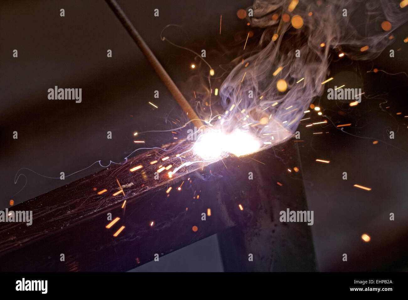 Iron Welding, Bright Light Stock Photo - Alamy