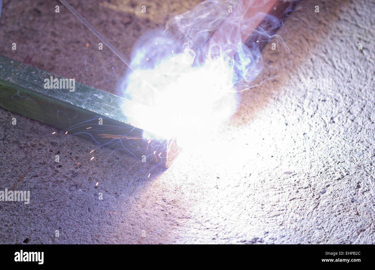 Iron Welding, Bright Light Stock Photo - Alamy