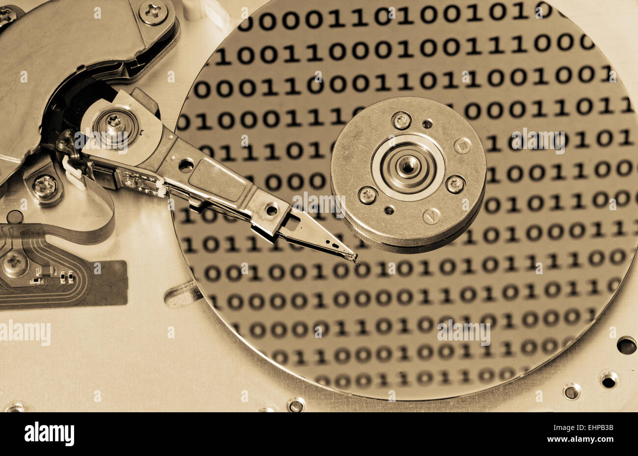 Internals of a computer harddrive Stock Photo - Alamy