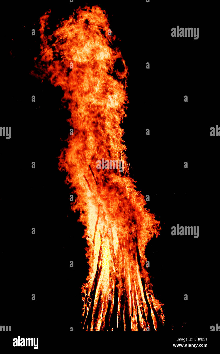 fire on black background Stock Photo - Alamy