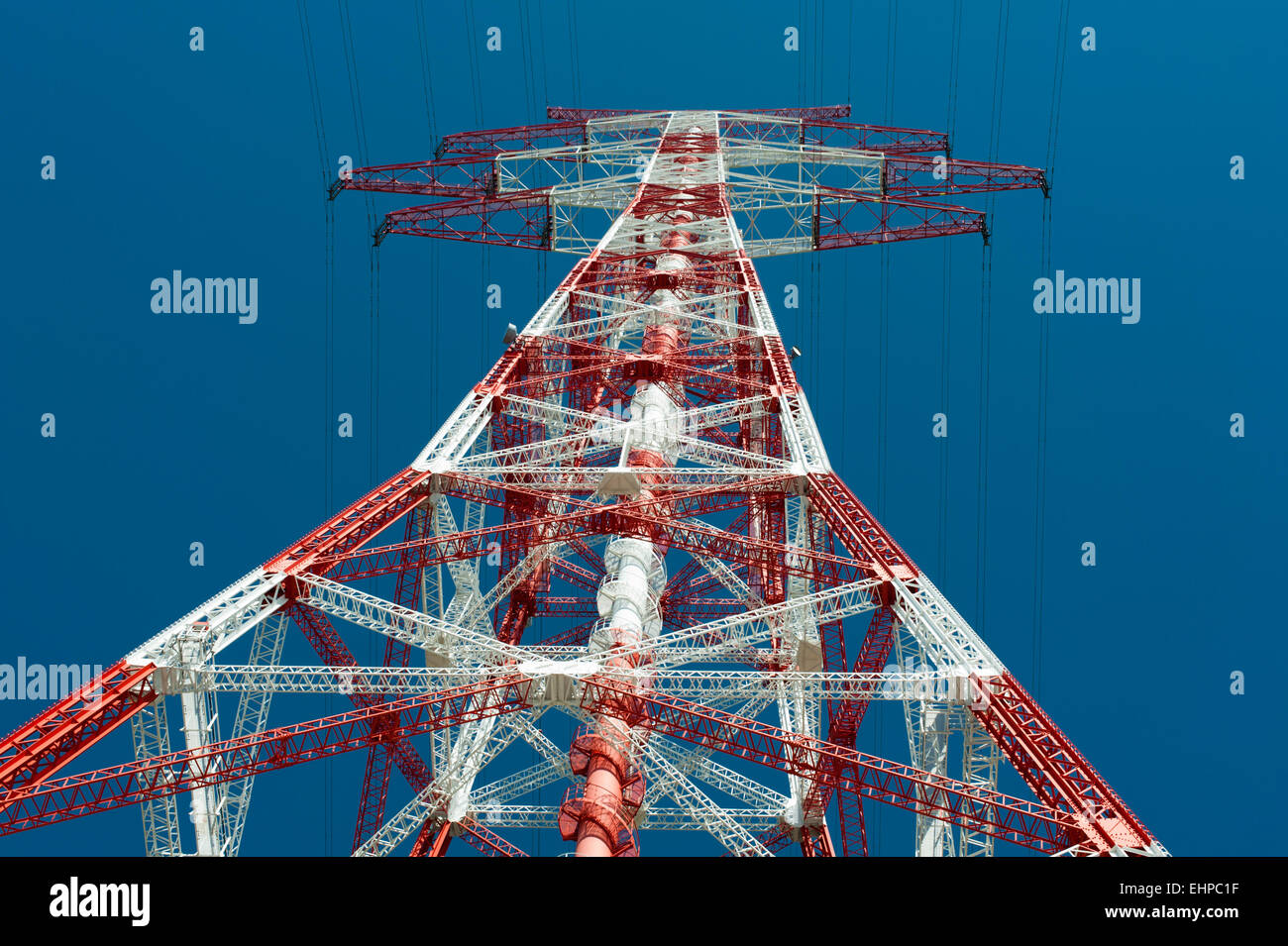 high voltage pylon Stock Photo - Alamy