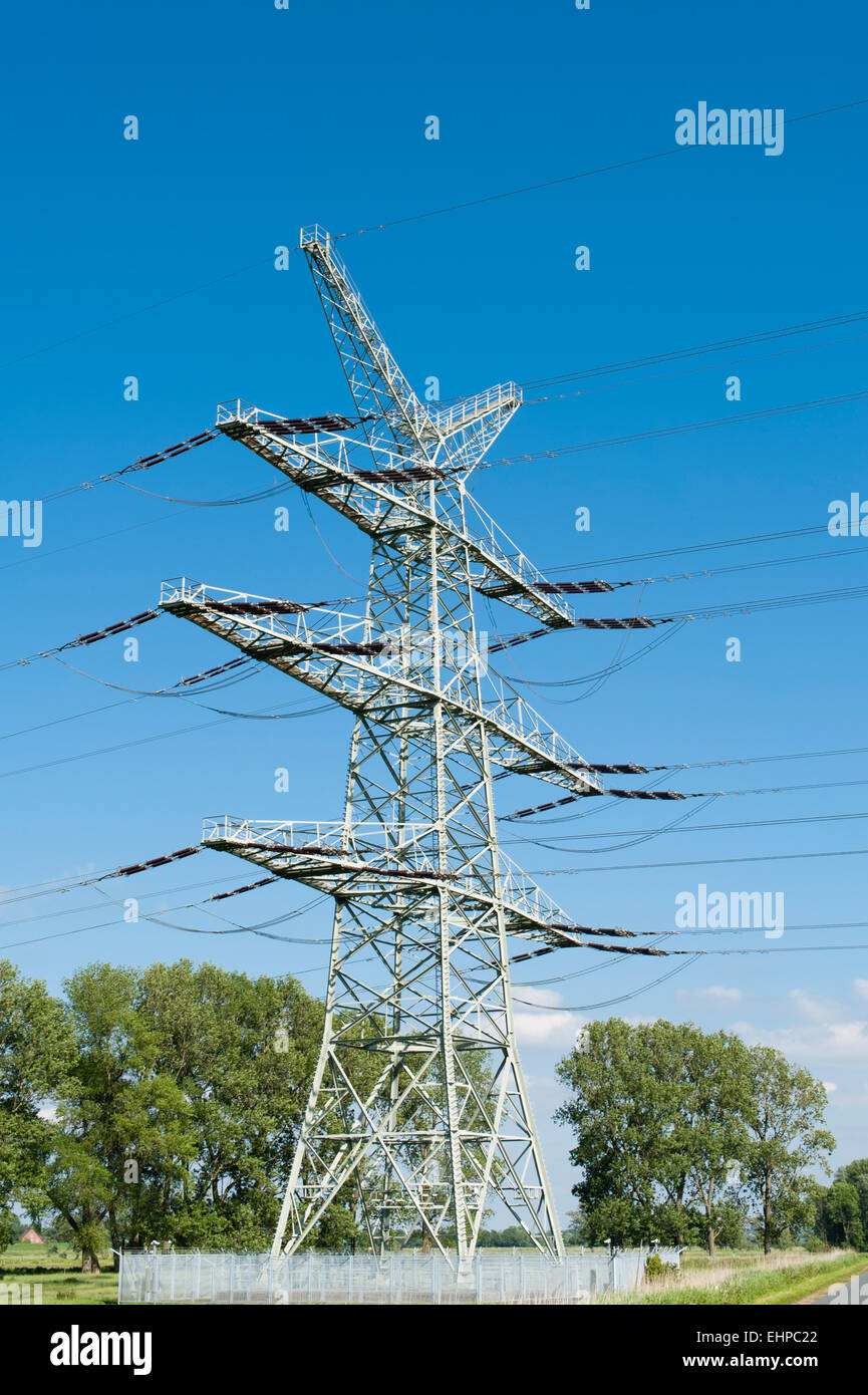 high voltage pylon Stock Photo - Alamy