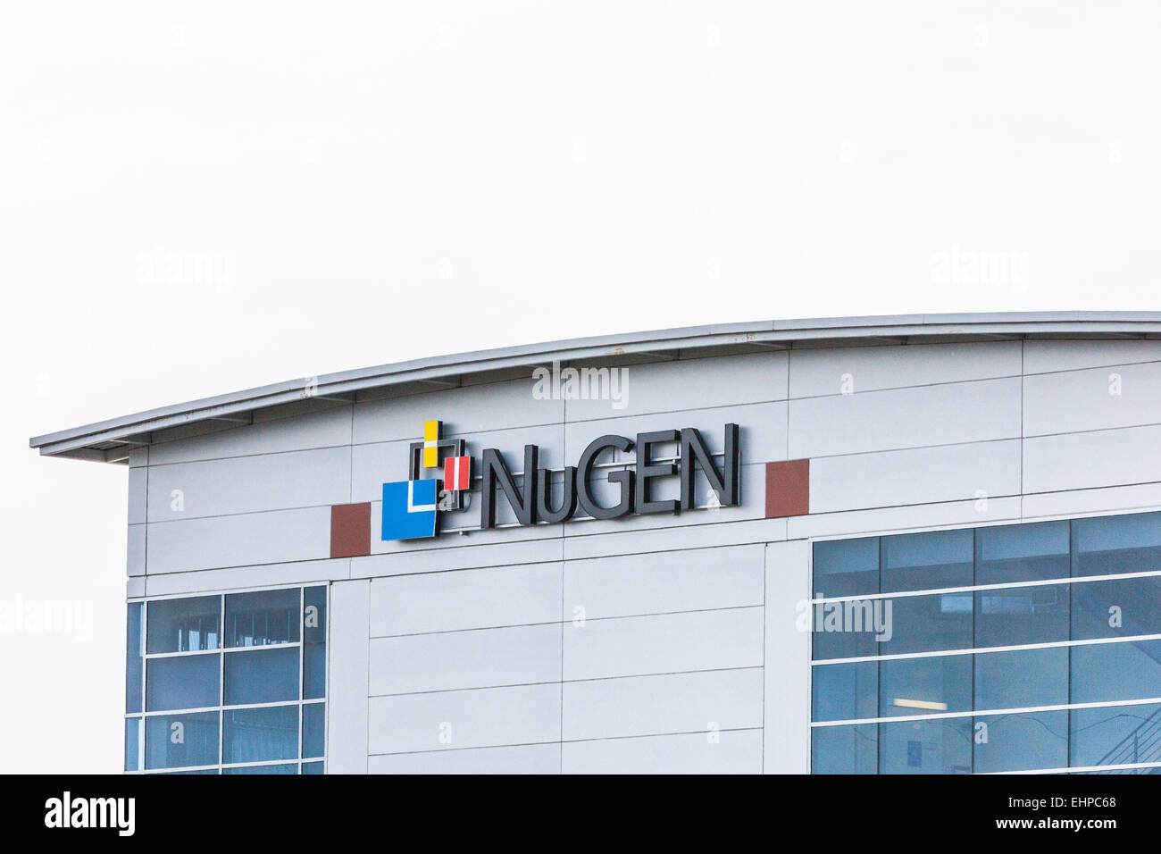 A NuGen building and sign in the San Francisco bay area of California ...