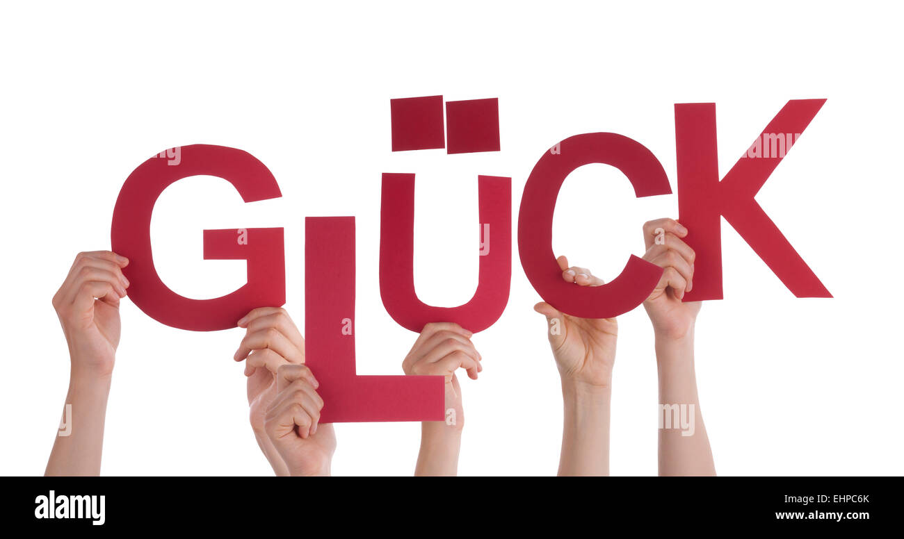 Many Caucasian People And Hands Holding Red Letters Or Characters ...