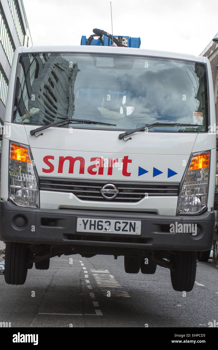 Flying Smart van Stock Photo - Alamy