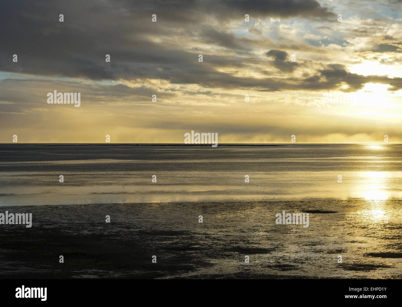 Sunset at Pacific Coast Stock Photo - Alamy