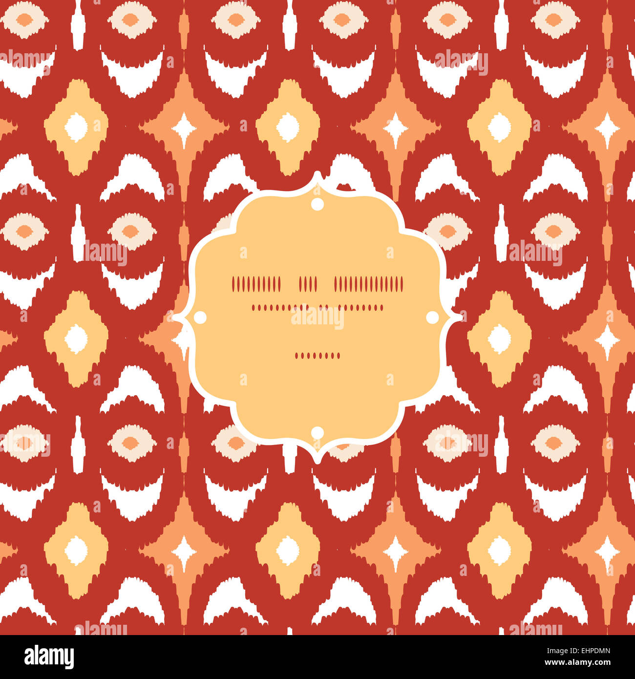Red and gold ikat geometric frame seamless pattern background Stock Photo - Alamy