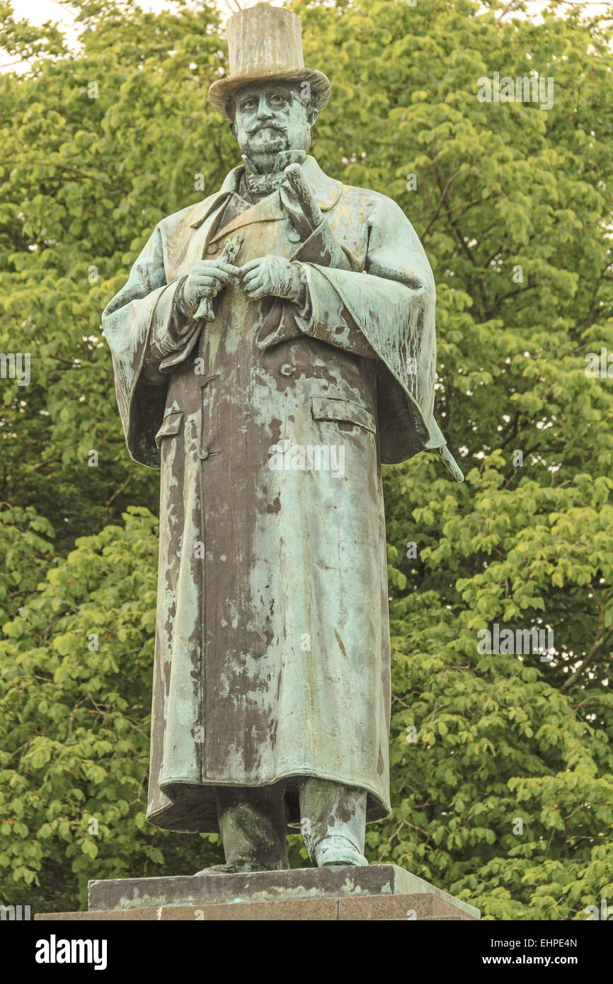 Statue Alexander L. Kielland Stavanger Norway Stock Photo - Alamy